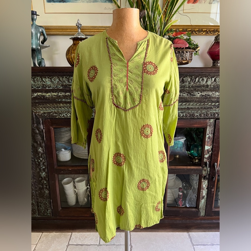 Hand Beaded Authentic Indian Kurta - Gem